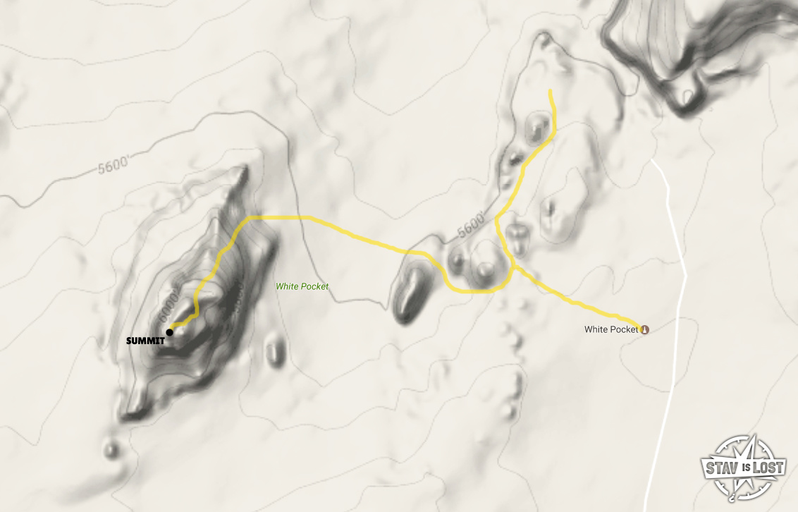 Map of White Pocket - Stav is Lost