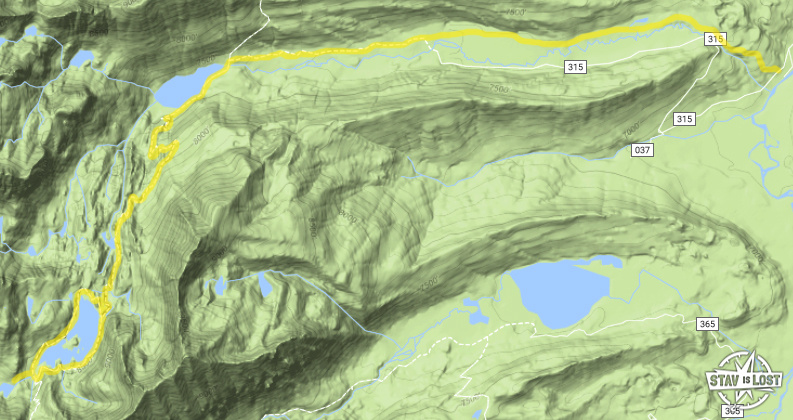 Map of Imogene Lake via Hell Roaring Creek - Stav is Lost