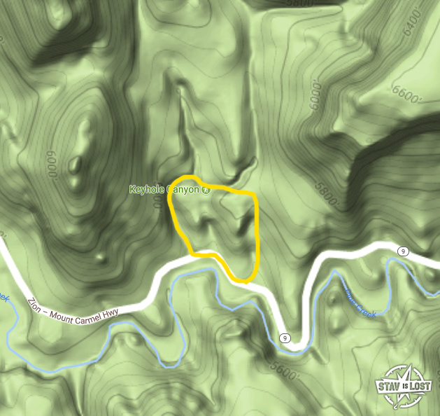Map of Keyhole Canyon - Stav is Lost