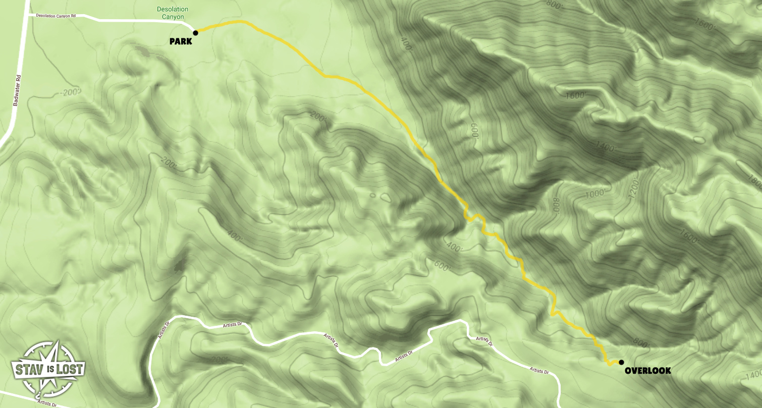 Hiking Map for Desolation Canyon