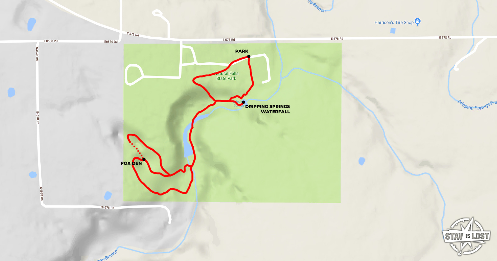 Hiking Dripping Springs and Fox Den Loop in Natural Falls State Park ...