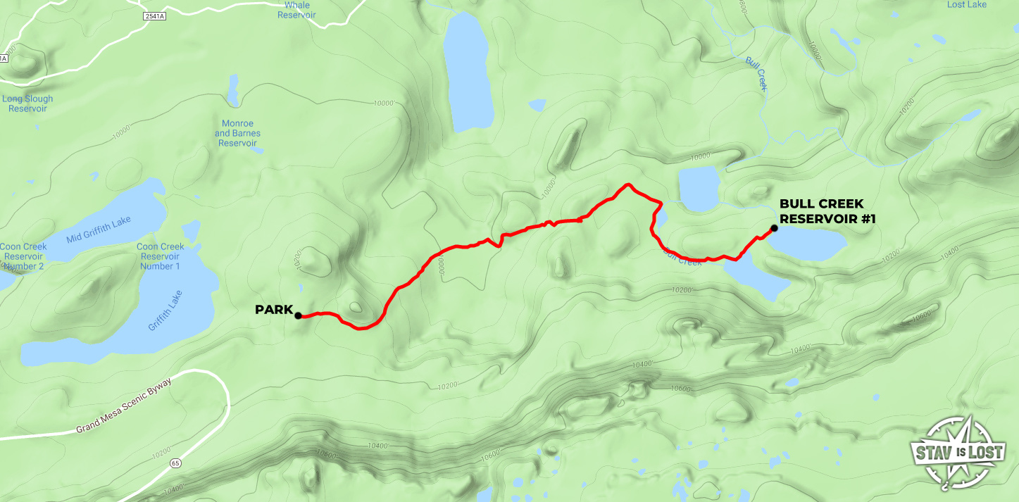 Hiking Bull Creek Reservoirs via Lake of the Woods Trail in Grand Mesa ...
