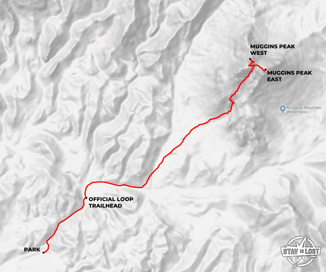 Map of Muggins Peak - Stav is Lost
