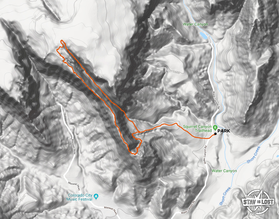 Map of Dothraki Canyon - Stav is Lost