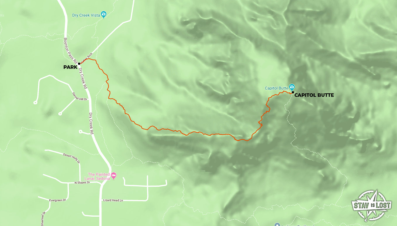 Hiking Capitol Butte in Coconino National Forest, Arizona