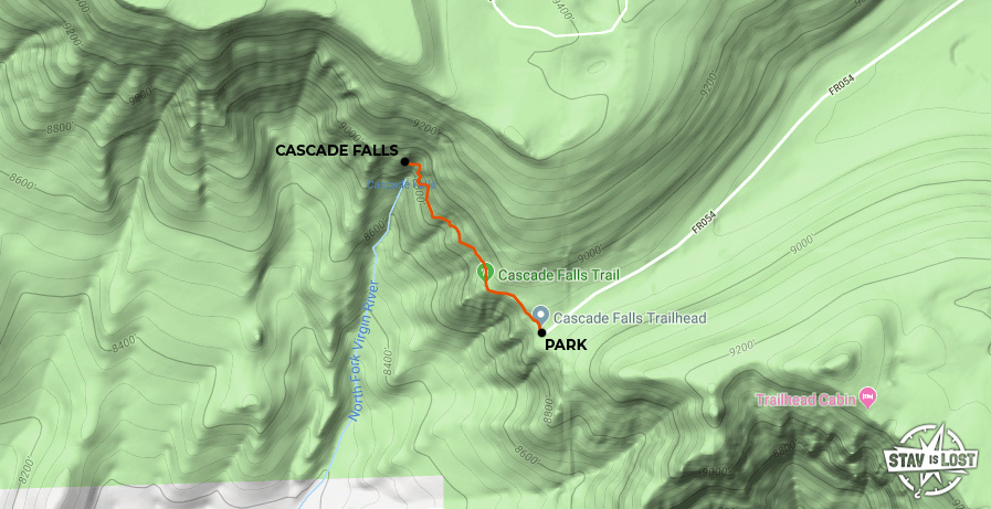 Map of Cascade Falls - Stav is Lost