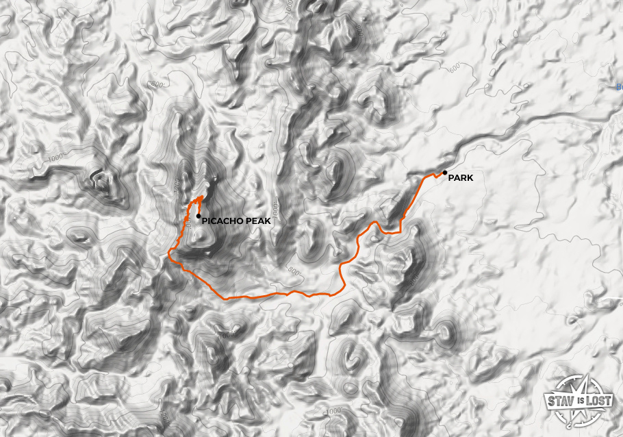 Picacho Pass Map Picacho Peak Via Hunter Trail | Most Dangerous Hike