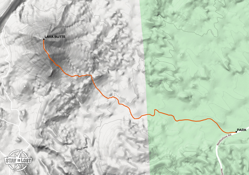 Map of Lava Butte - Stav is Lost