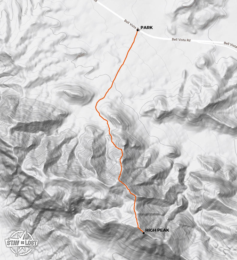Map of High Peak - Stav is Lost