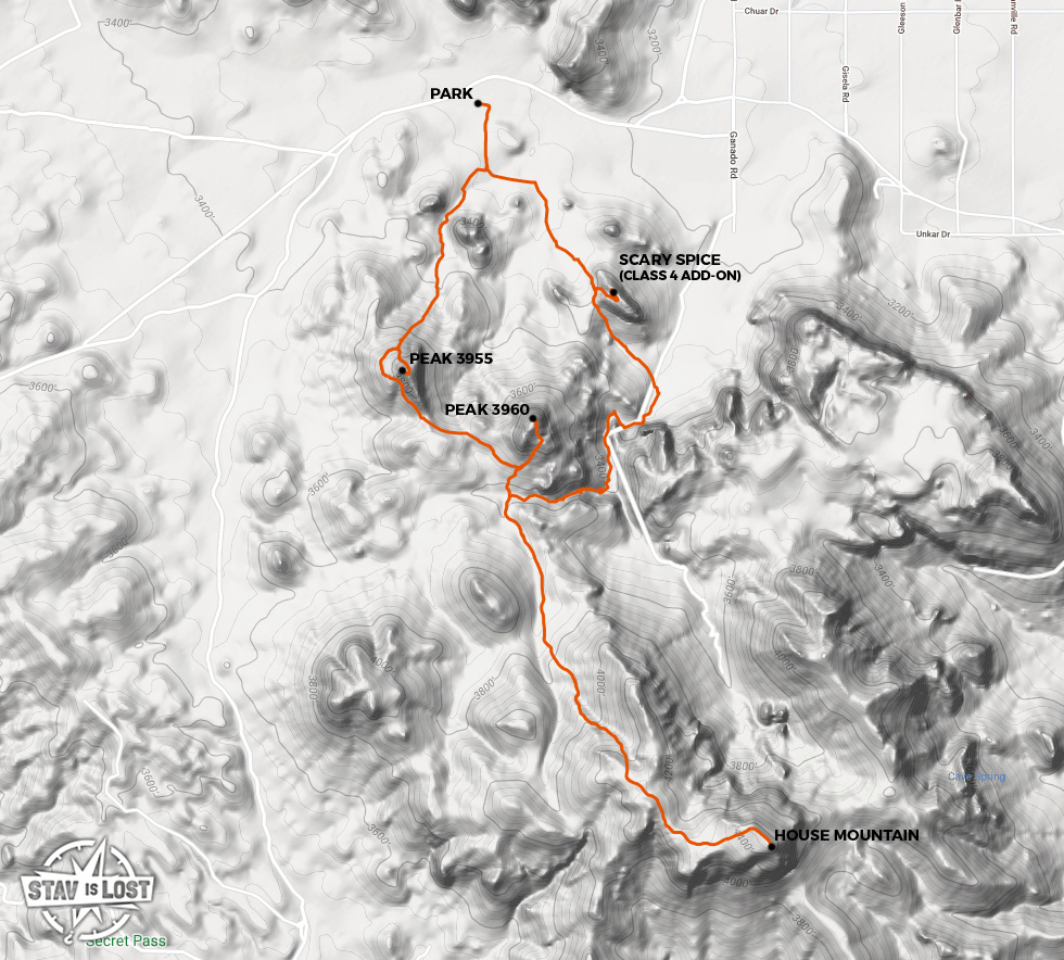 Map of House Mountain - Stav is Lost