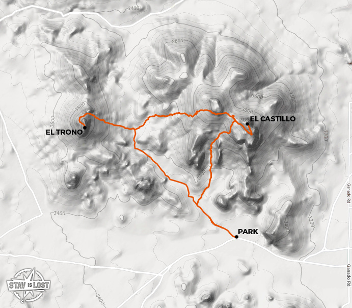 Map of El Castillo and El Trono - Stav is Lost