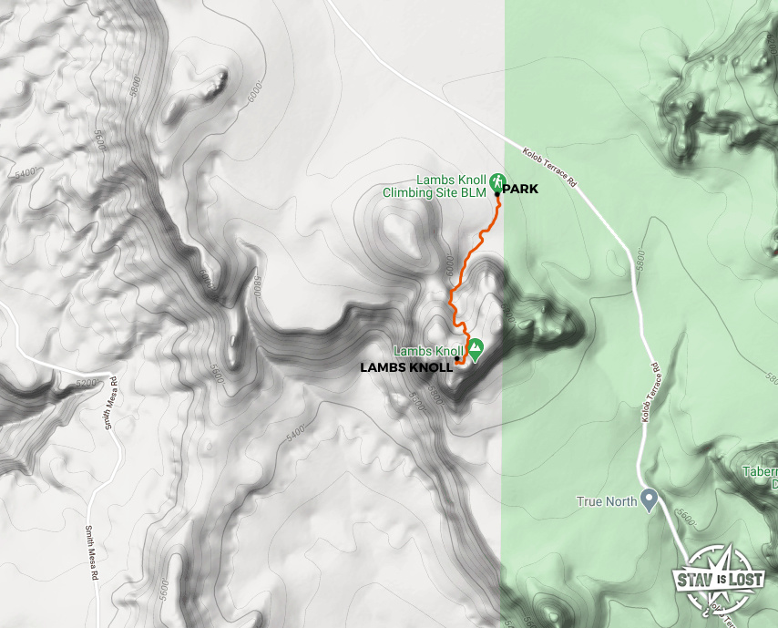 Map of Lambs Knoll - Stav is Lost