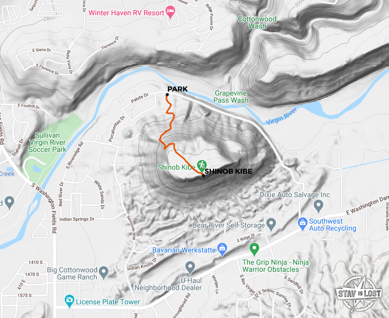 Map of Shinob Kibe - Stav is Lost