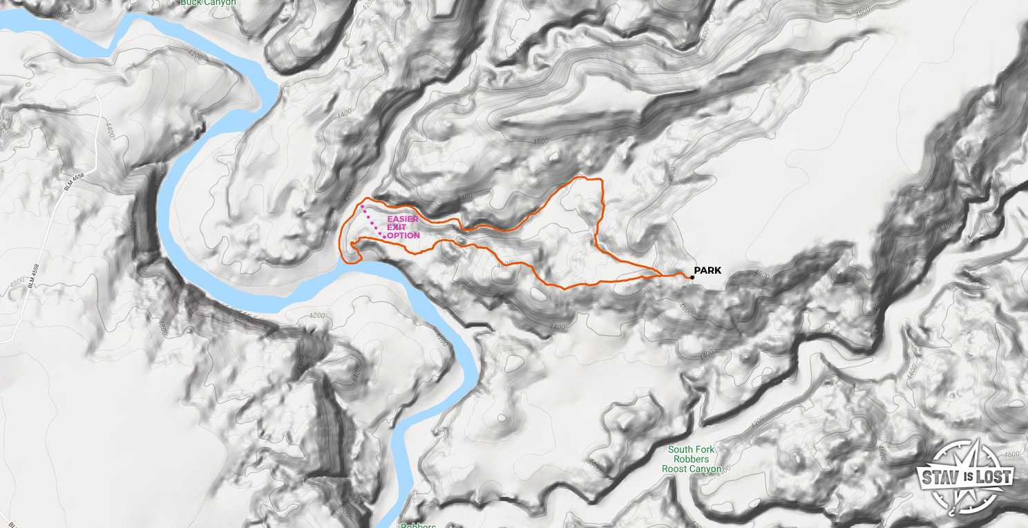 Map of Chambers Canyon - Stav is Lost
