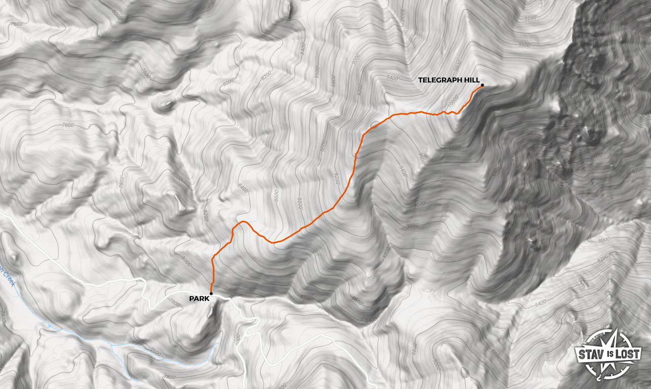 Map of Telegraph Hill - Stav is Lost