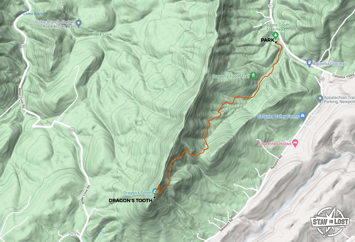 Map of Dragon’s Tooth - Stav is Lost