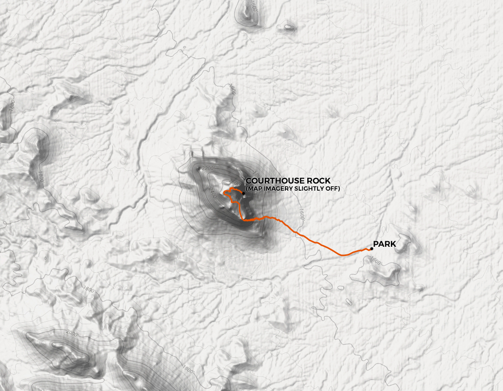 Map of Courthouse Rock - Stav is Lost