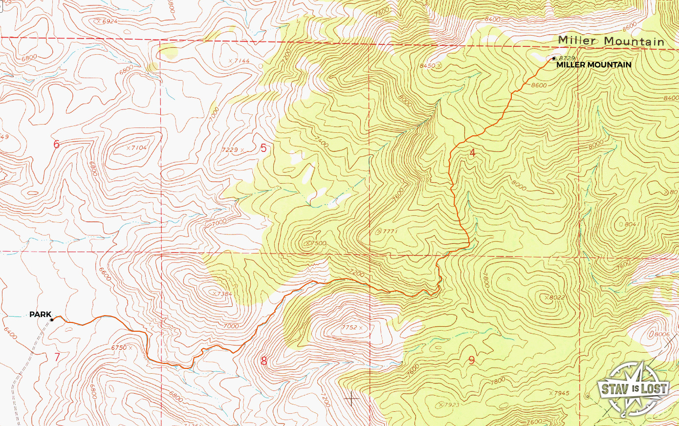 Map of Miller Mountain - Stav is Lost