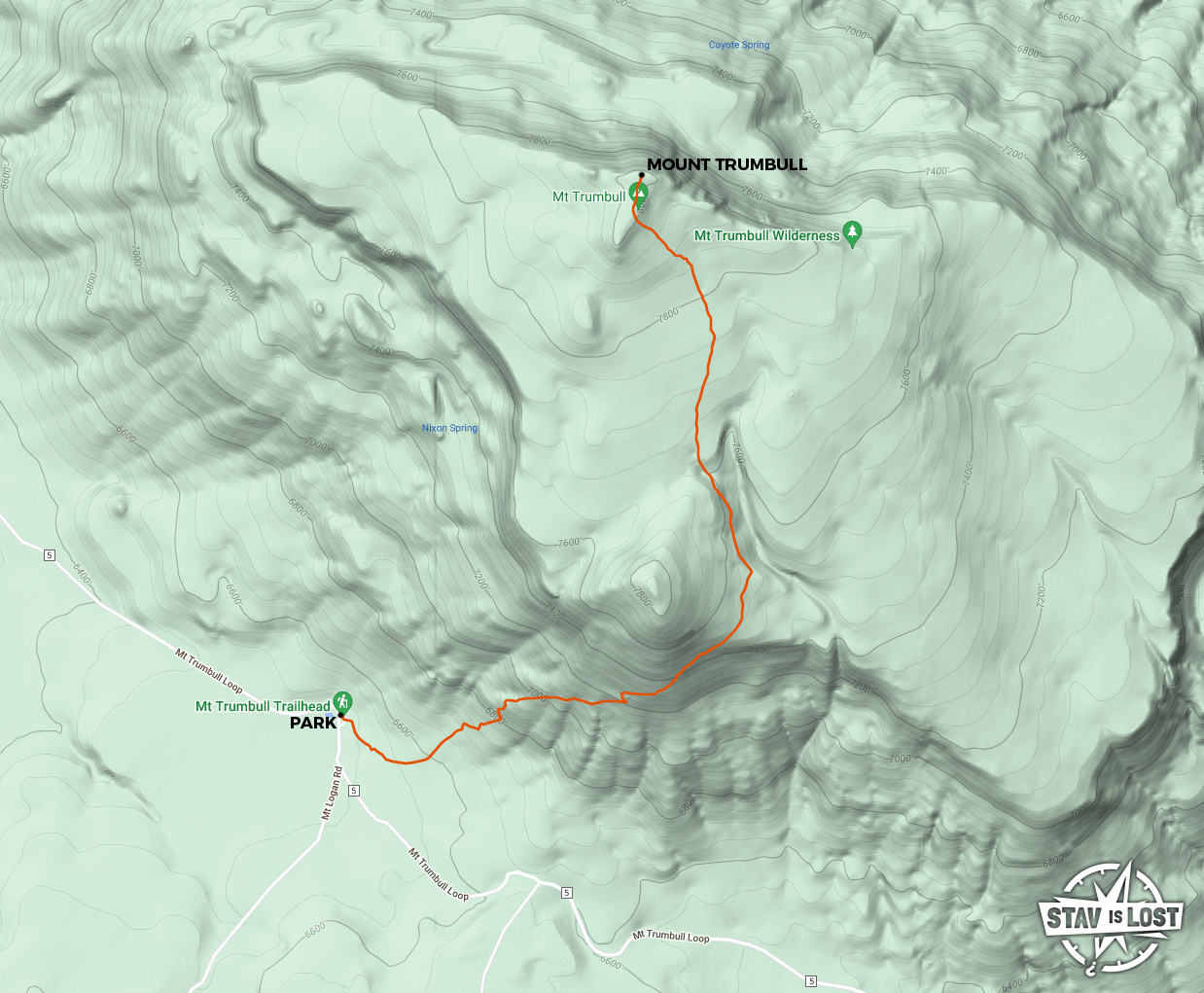 Map of Mount Trumbull - Stav is Lost
