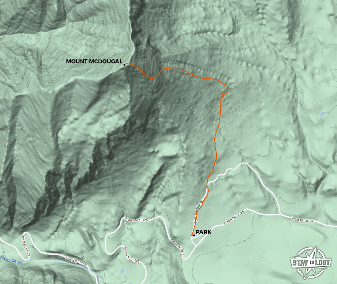 Map of Mount McDougal - Stav is Lost