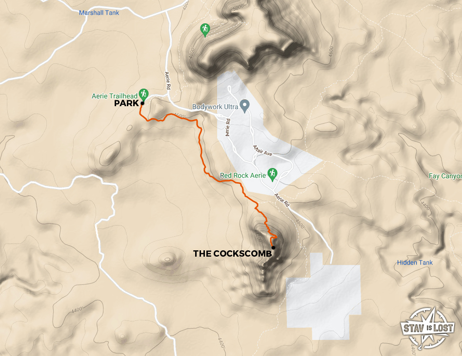 Map of The Cockscomb - Stav is Lost