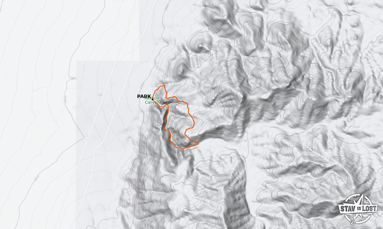 Map of Keyhole Canyon - Stav is Lost