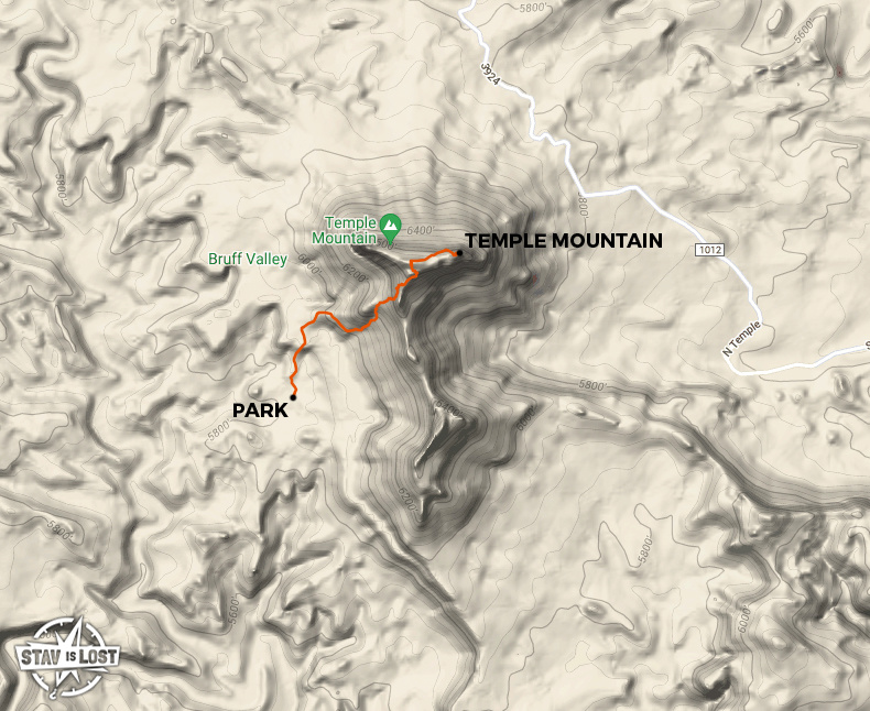 Map of Temple Mountain - Stav is Lost