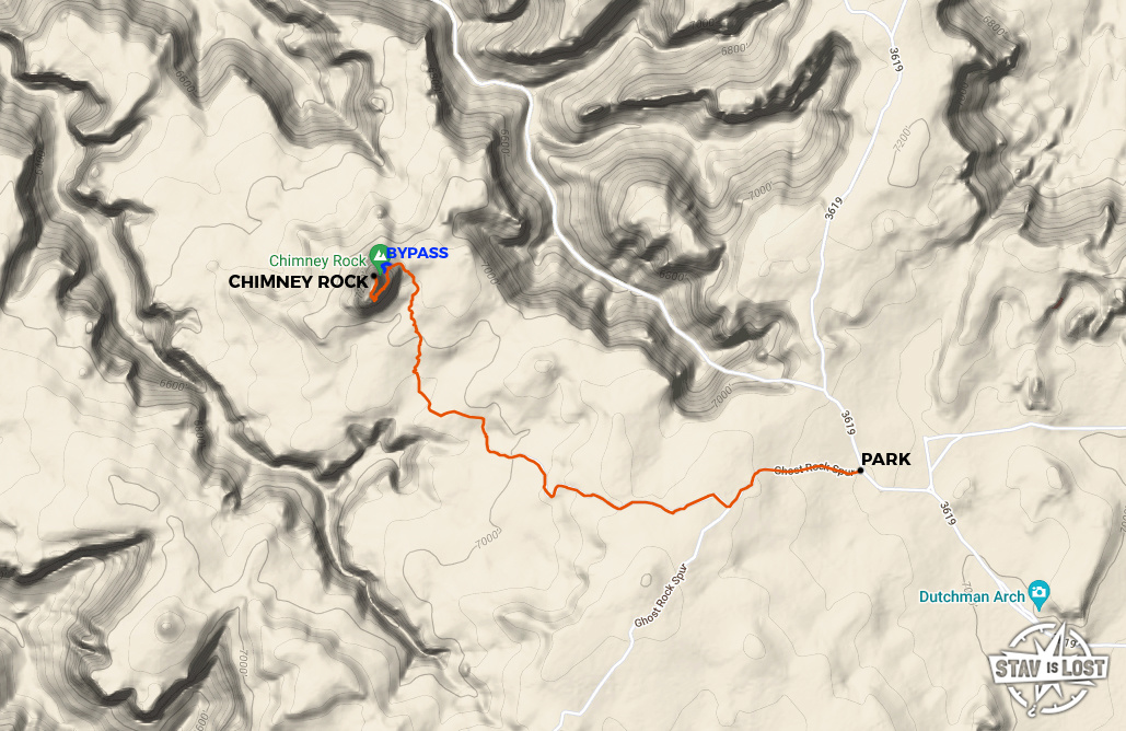 Map of Chimney Rock - Stav is Lost