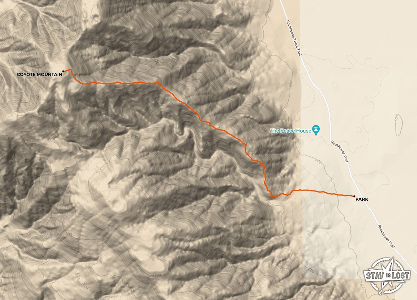 Map of Coyote Mountain - Stav is Lost